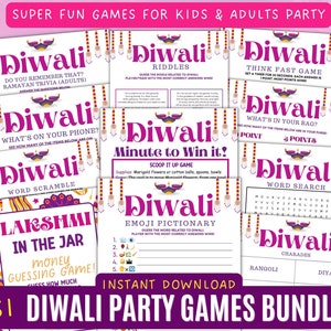 18 Diwali Games Bundle, Diwali Games for Adults, Kids, Diwali Party ...
