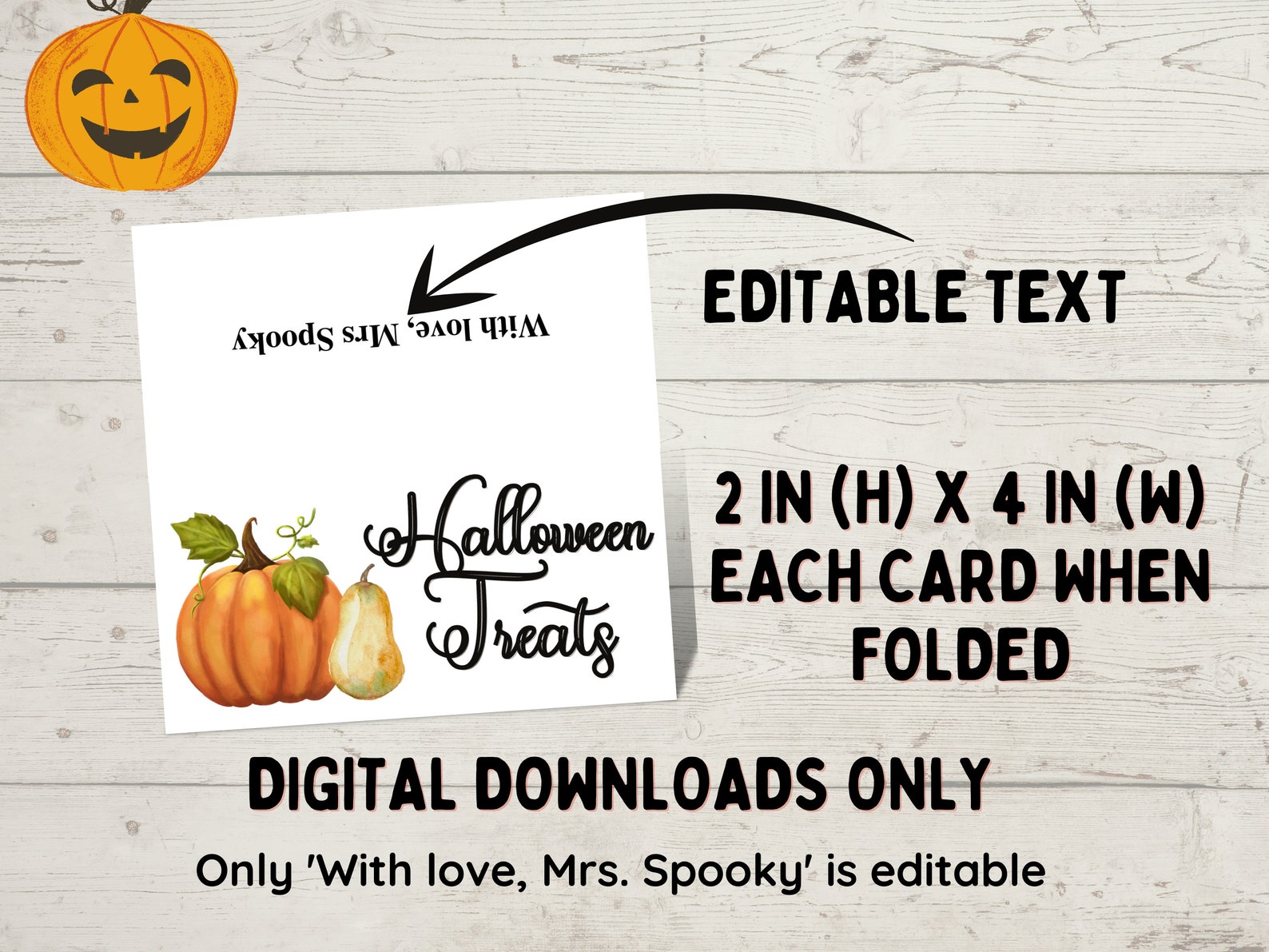 Halloween Treats Bag Topper, Printable Halloween Goodie Bag Topper ...