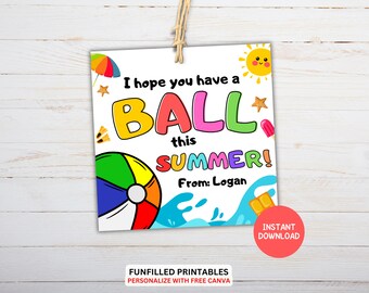End of the Year Teacher Gift Have a Ball This Summer Beach Ball Teacher ...
