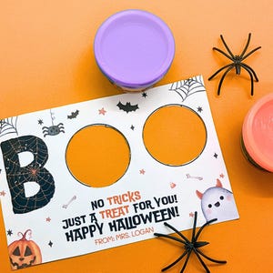Halloween Play Dough Printable Holder, Halloween Play Doh Favors Gift ...