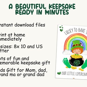 St. Patrick's Day Baby Footprint Craft, Leprechaun Feet Baby Art ...