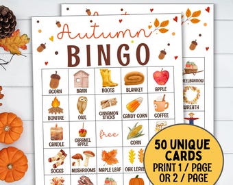 Autumn Leaves Bingo Cards – Fall Party Game (digital Download) - Etsy