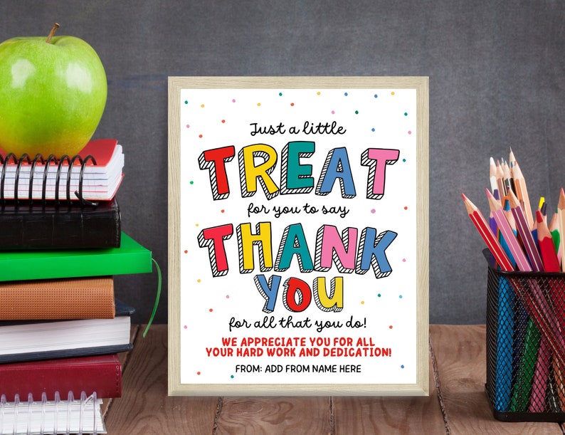 Employee Appreciation Sign, Appreciation Day Table Sign, Staff Teacher ...