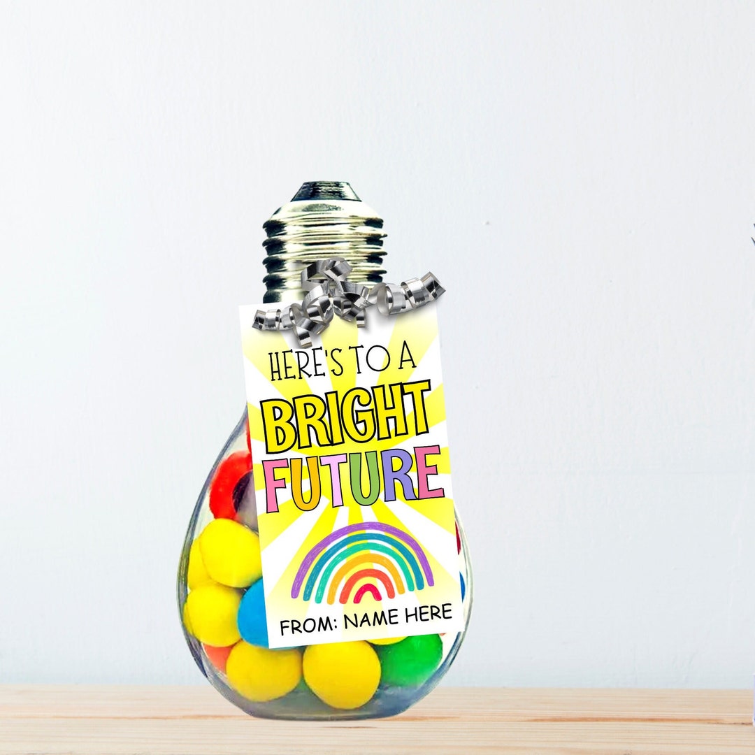 Kindergarten Graduation Gift Tag, Grad Party Favor Tags, Rainbow Gift ...