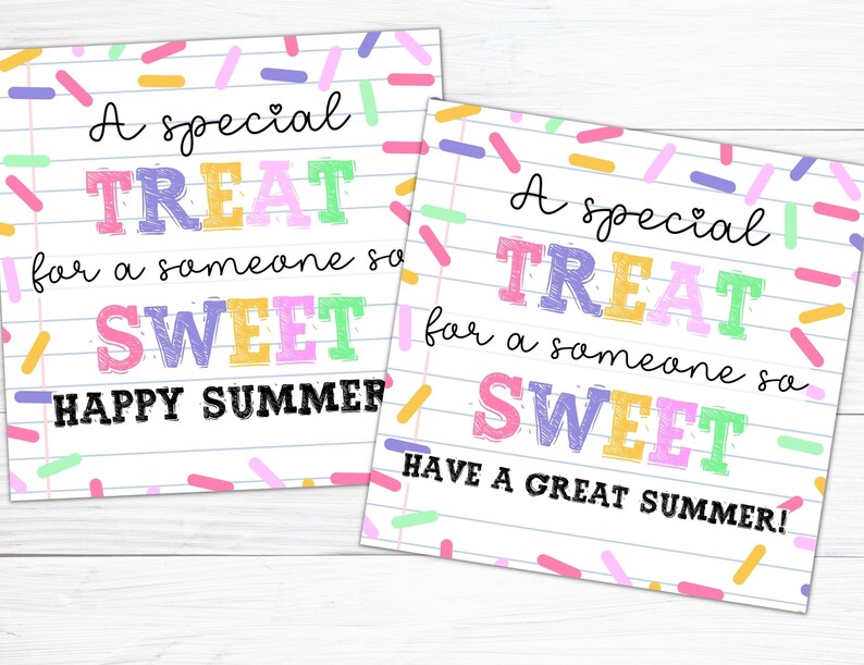 Have A Sweet Summer Tag, End of School Year Teacher Gift, Have A Great ...