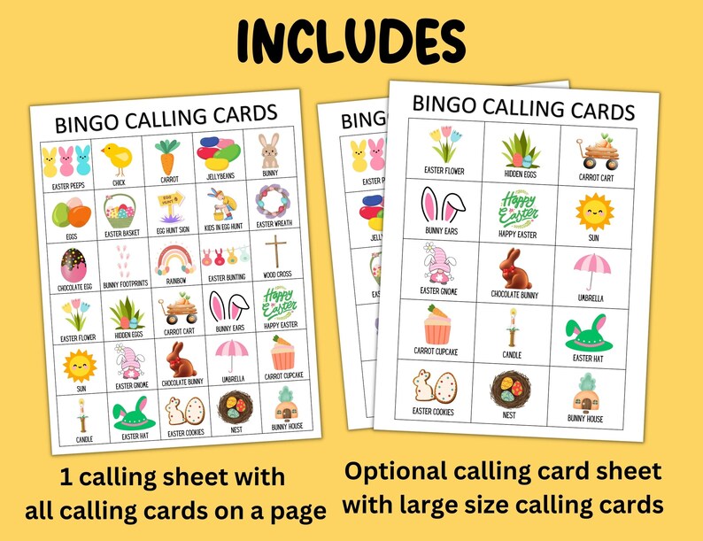 Easter Bingo Printable, 30 Easter Bingo Cards, Easter Party Game, Kids ...