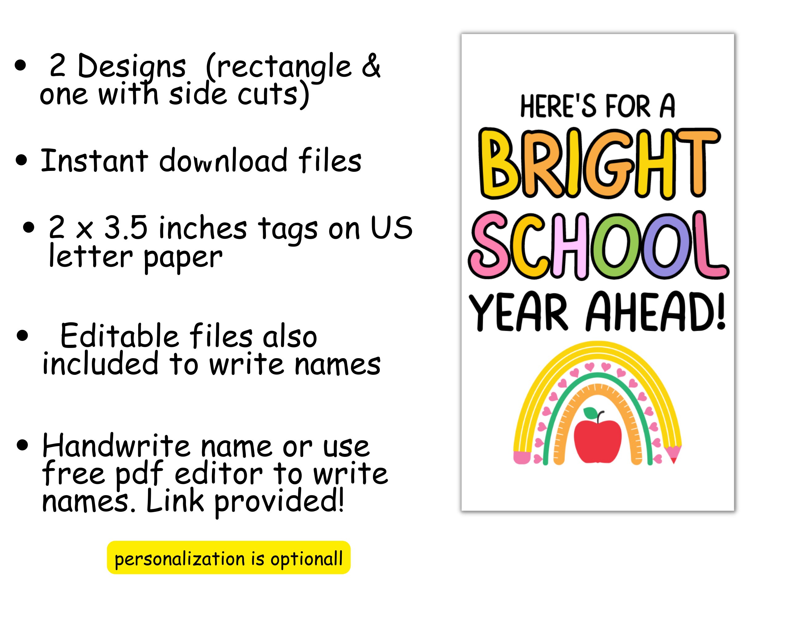 Heres to A Bright School Year Tag, New School Year Teacher Students ...