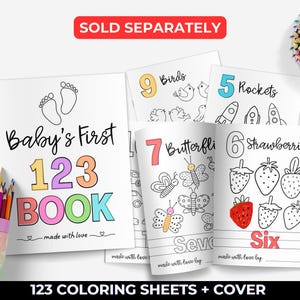 ABC Baby Shower Coloring Book, Baby's First ABC Book, Baby Alphabet ...