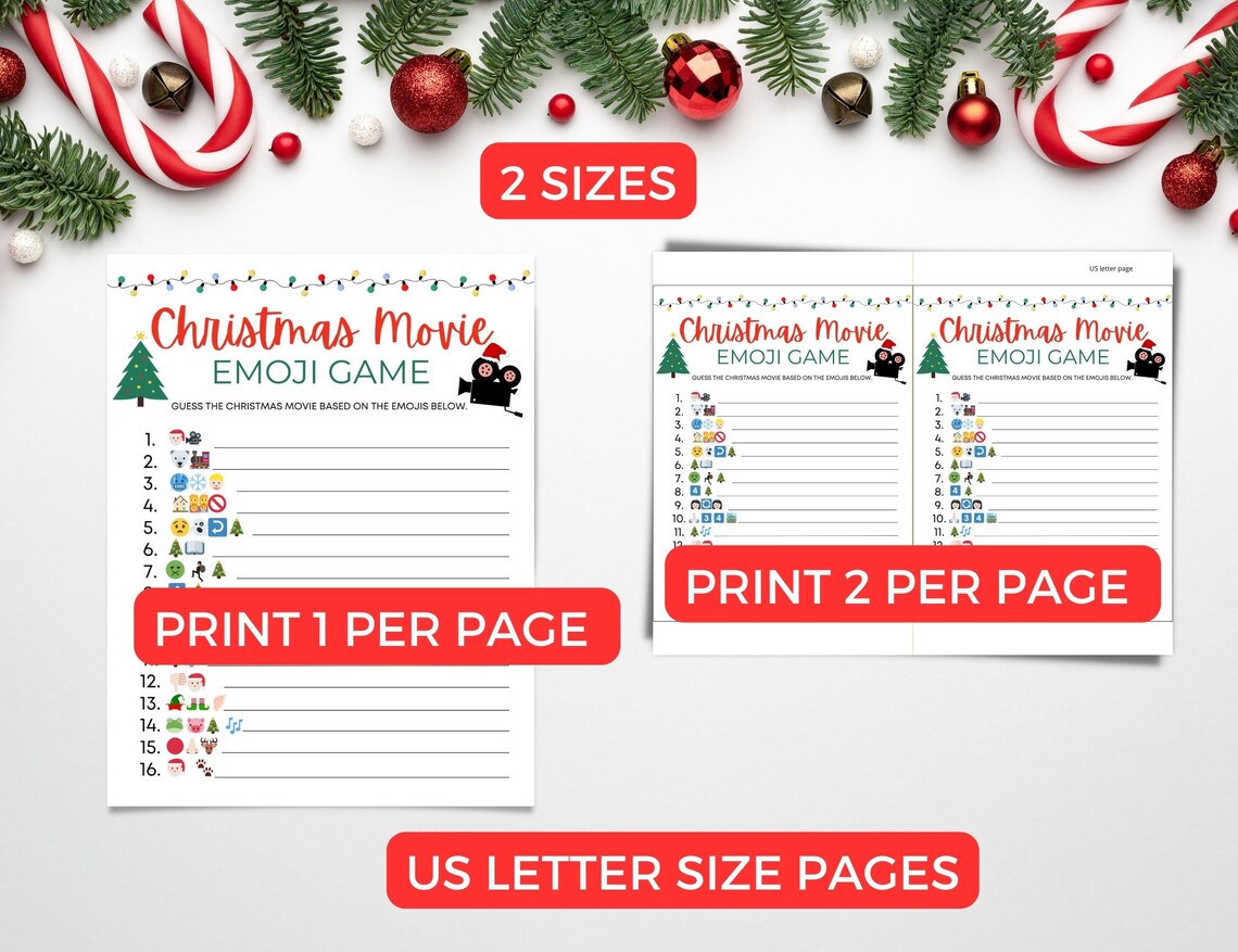 Christmas Movie Emoji Game, Fun Emoji Trivia, Christmas Game for Kids ...
