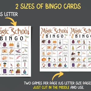 Magic School Bingo, Wizard Party Games, Halloween Party Games, Wizard ...