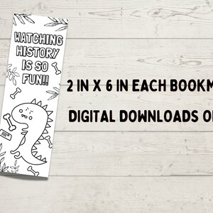 Dinosaur Bookmarks, Printable Coloring Bookmarks Dinosaur Coloring ...