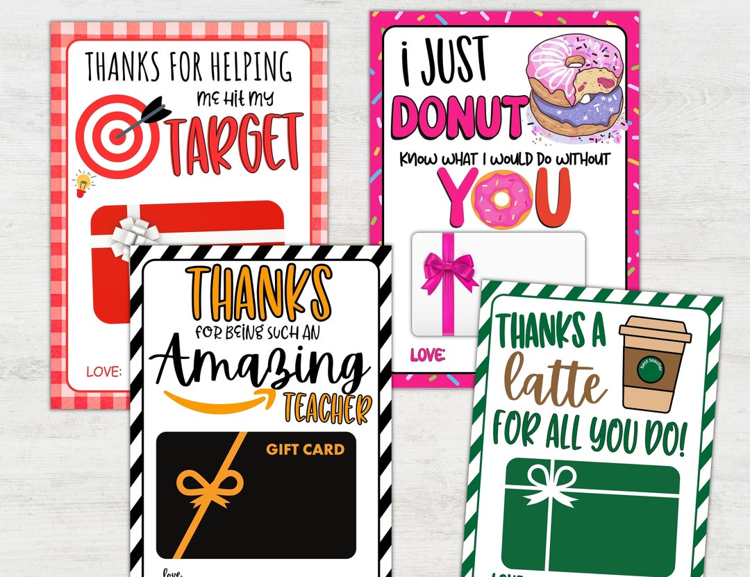 Teacher Gift Card Holders, Teacher Appreciation Gift Card Holder ...