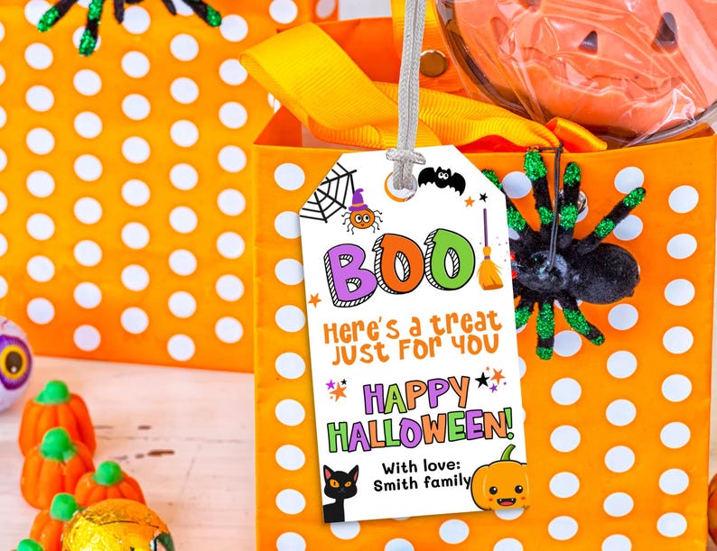 Printable Halloween Tags, Halloween Treat Tags, Boo Gift Tags ...