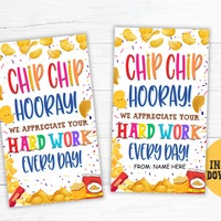 Chip Chip Hooray Happy 100th Day Tag, 100 Days of of School Cookie Gift ...
