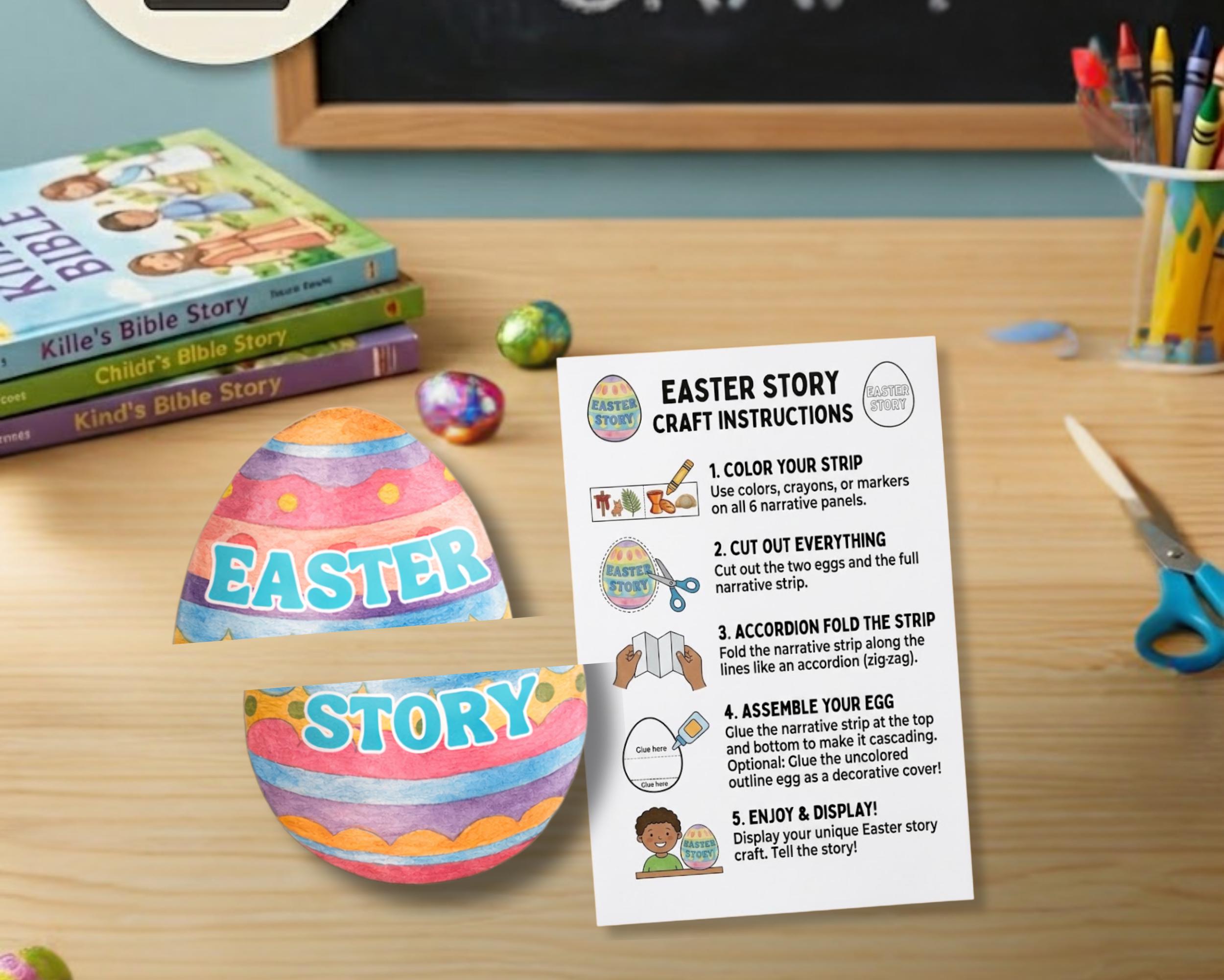 Easter Story Craft, Holy Week Timeline Craft Activity, Easter Sunday ...