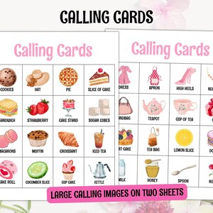20 Tea Party Bingo Cards, Tea Party Games, Afternoon Tea Party Bingo ...