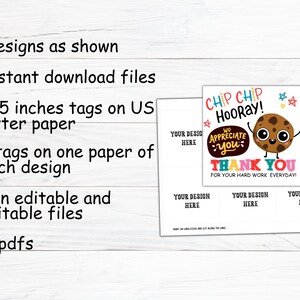 Teacher Appreciation Cookie Tag, Chip Chip Hooray, Teacher Staff ...