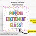 Popping With Excitement Back to School Popcorn Tag, Student Welcome ...