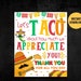 Taco Appreciation Sign, Taco About Teacher Staff Employee Appreciation ...