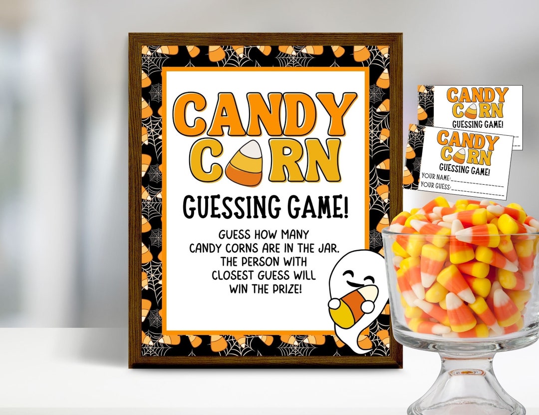 Candy Corn Guessing Game Halloween Game for All Ages, Easy Halloween ...