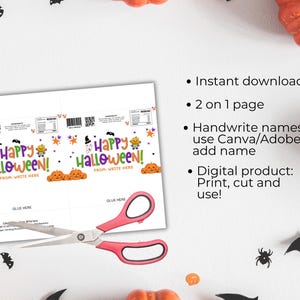 Halloween Chocolate Wrapper, Candy Bar Wrapper Printable, Halloween ...