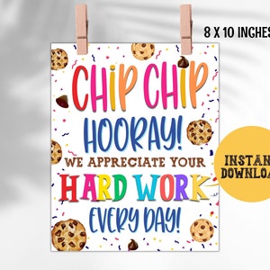 Cookie Staff Appreciation Sign, Teacher Appreciation Printable, Chip ...