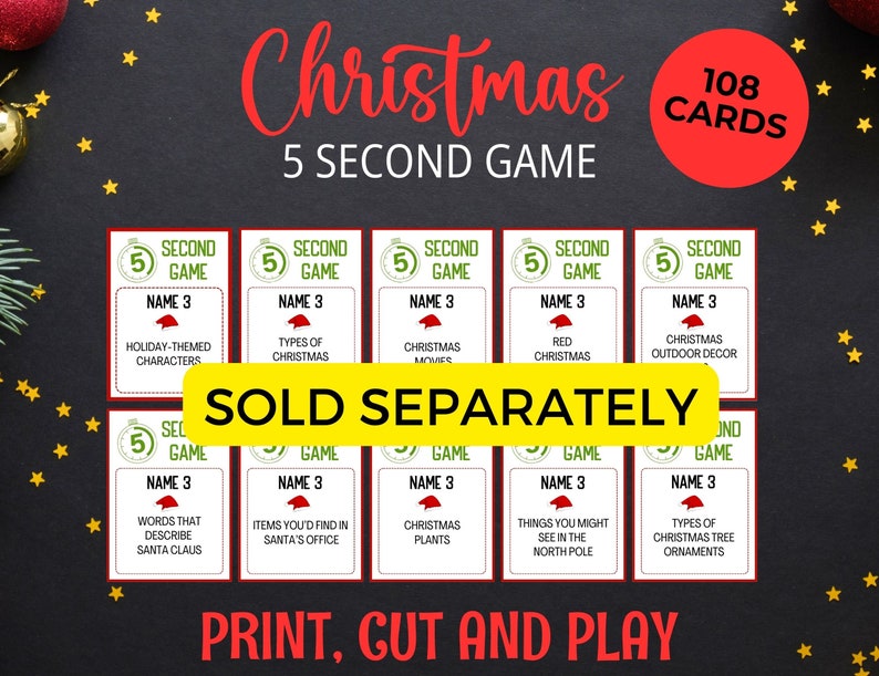 Christmas Taboo Game, Forbidden Words Christmas Game, Taboo Cards ...