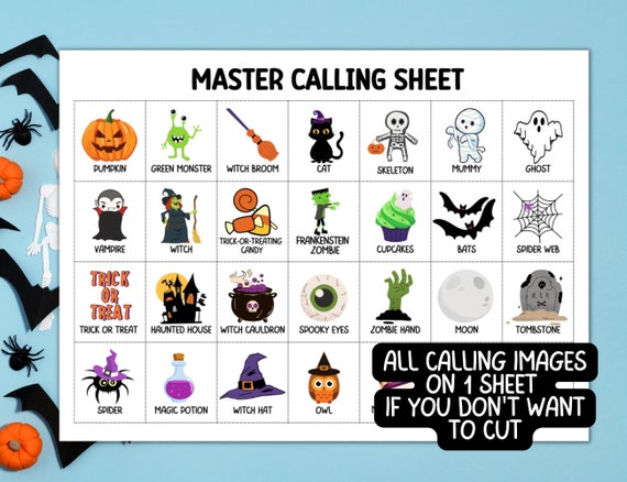 Scream The Game Halloween Bingo Game Set - 28 Player Cards With Pumpkin ...