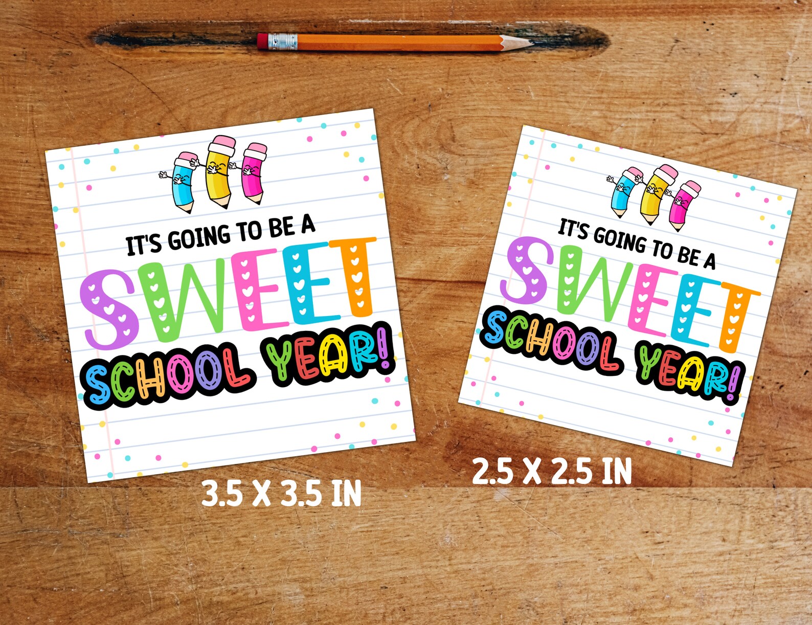 First Day of School Treat Tag, Back to School / New School Year Sweet ...