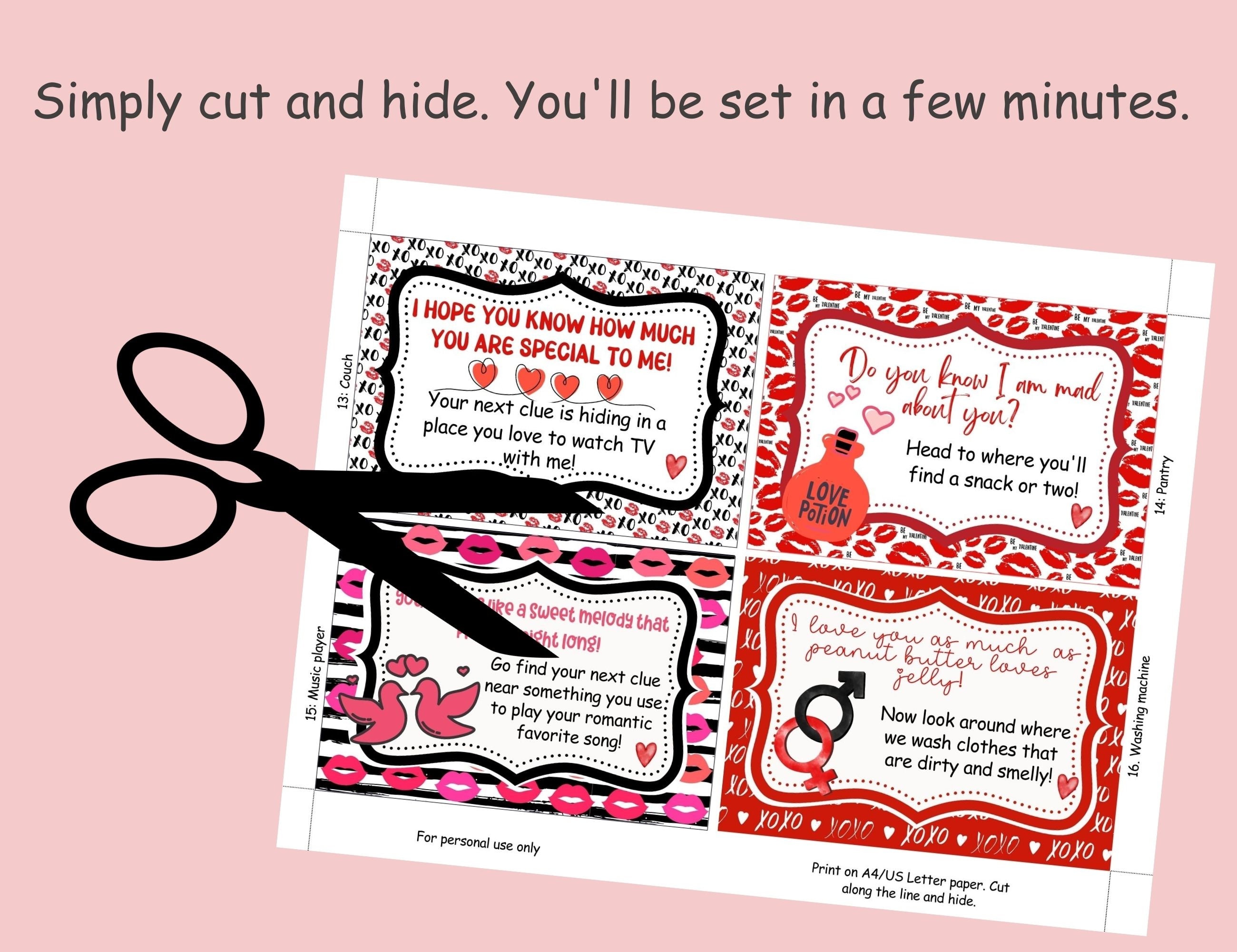 Valentines Adult Scavenger Hunt for Couples, Romantic Valentines Day ...