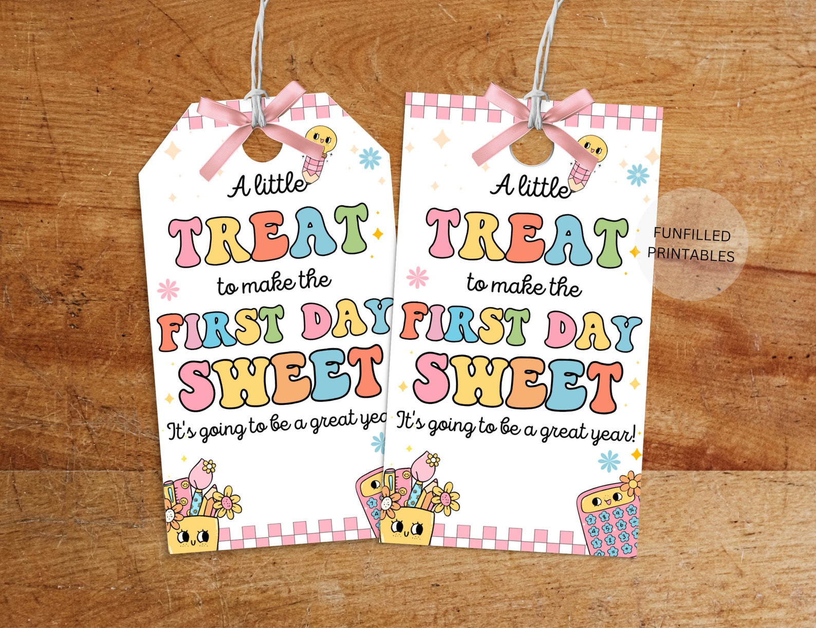 Back to School Teacher Gift Tag, First Day of School Teacher Gift ...