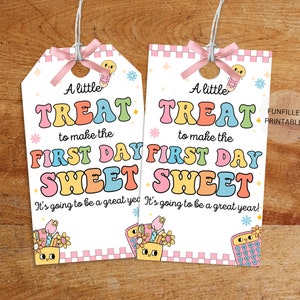 Back to School Teacher Gift Tag, First Day of School Teacher Gift ...