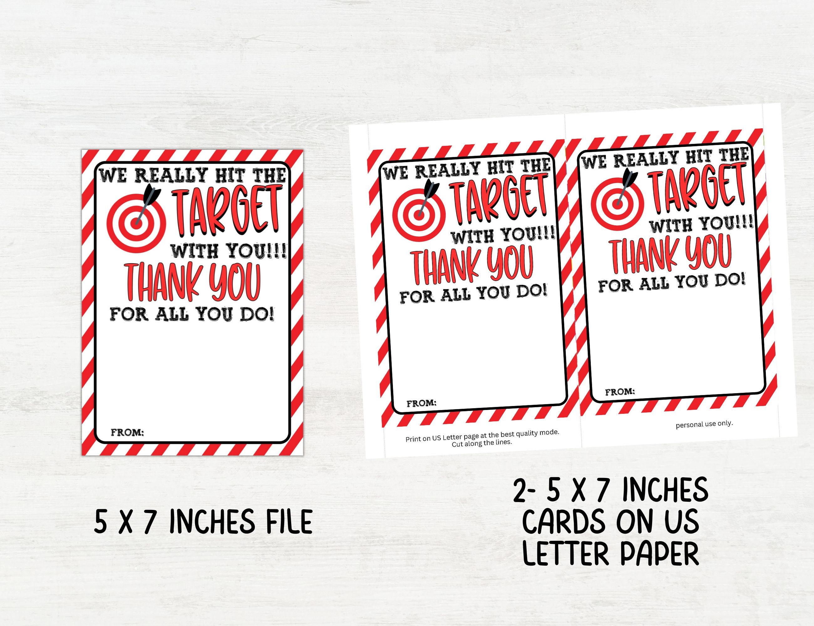 We Hit Target Gift Card Holder Printable, Thank You Gift Card Holder ...