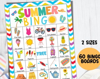 Printable Summer BINGO - Etsy