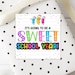 First Day of School Treat Tag, Back to School / New School Year Sweet ...