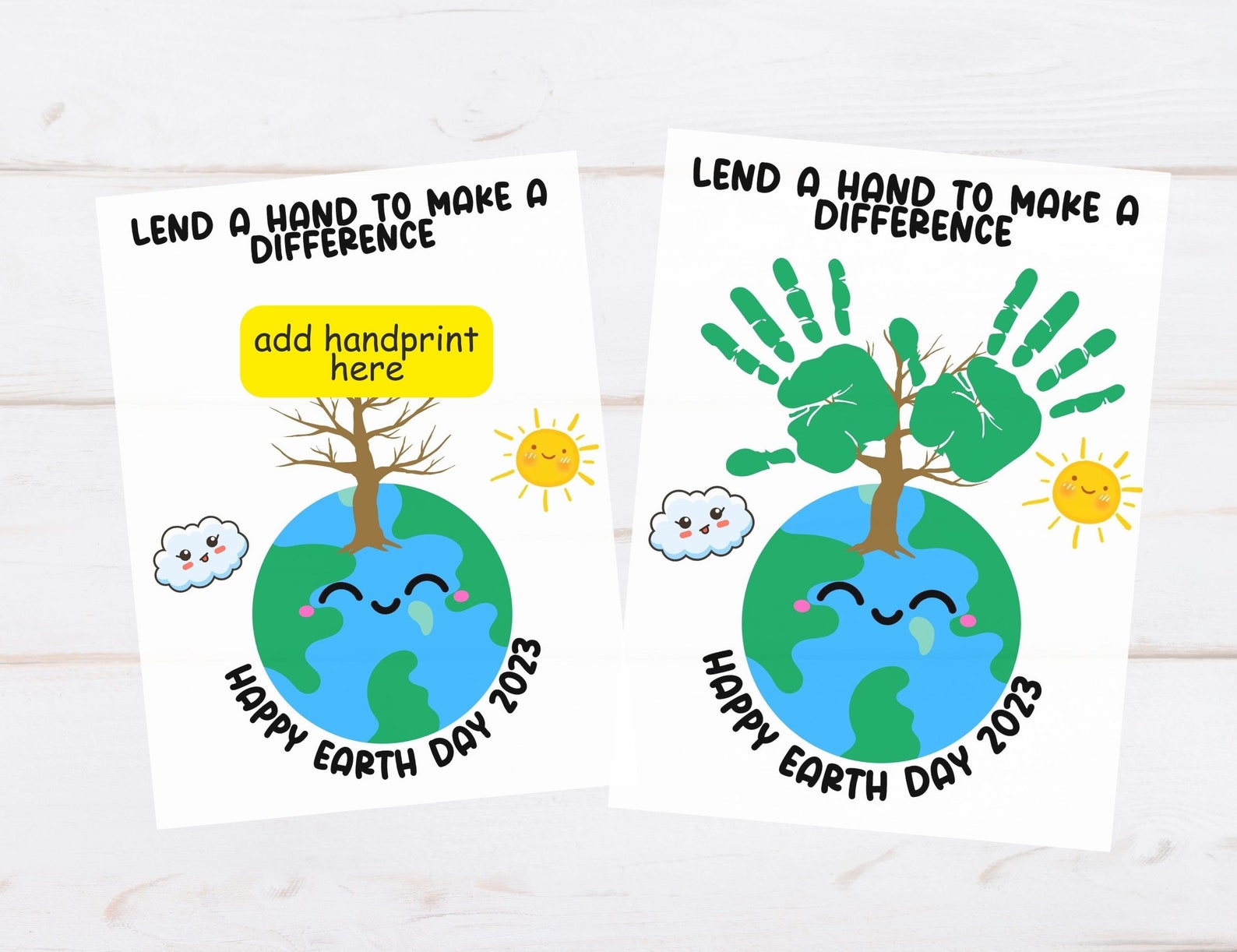 Earth Day Handprint Craft Earth Day Handprint Kids Art Craft - Etsy