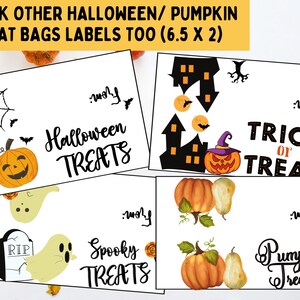 Halloween Treats Bag Topper, Printable Halloween Goodie Bag Topper ...