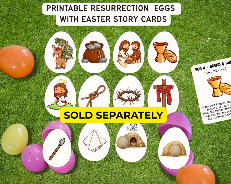 Easter Story Cards, Holy Week Study Printable, Lent Sunday School ...