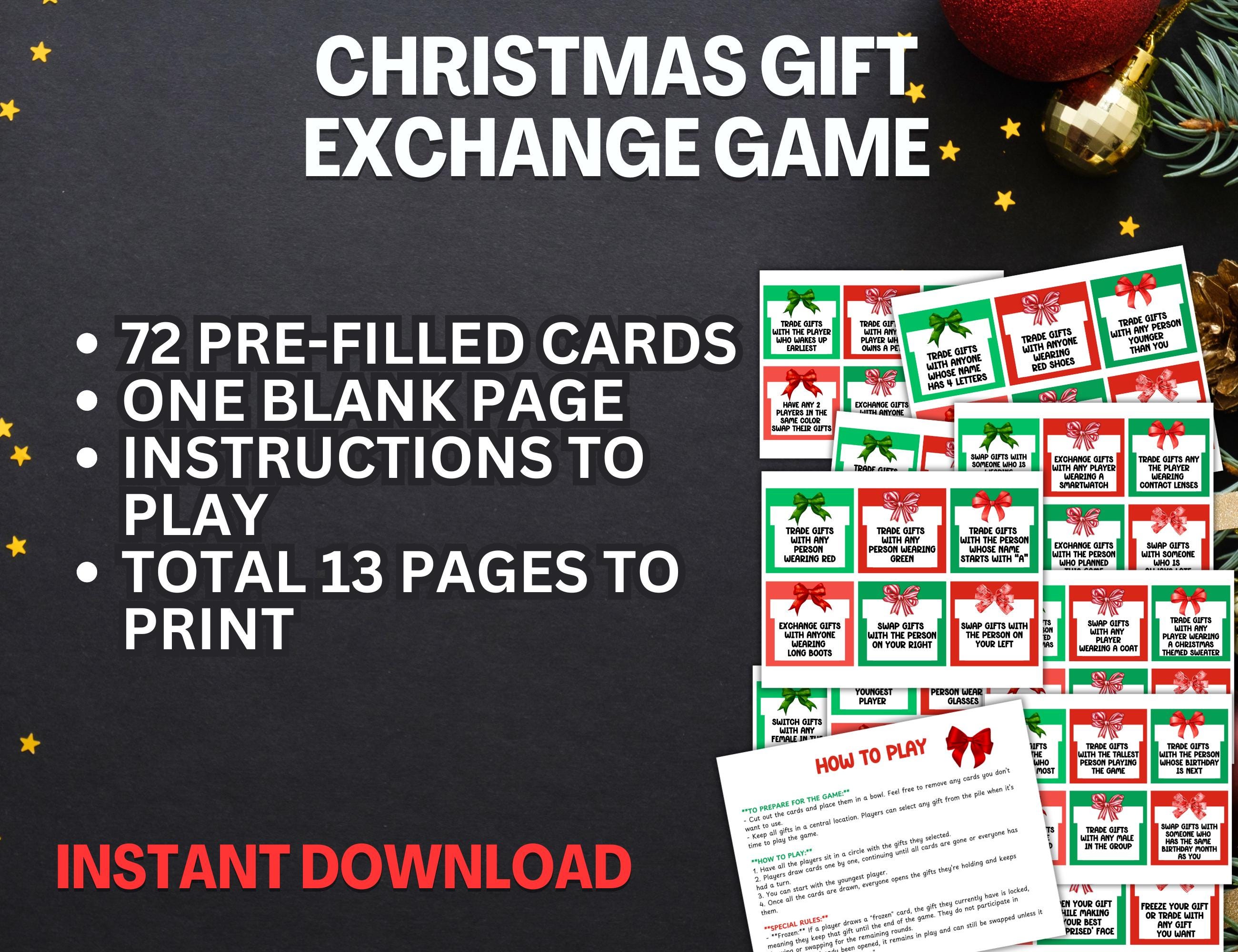Christmas Gift Exchange Game, White Elephant Games for Adults, Work ...