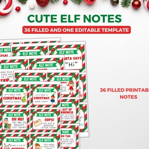 Printable Elf Activities Notes, 24 Days Easy Elf Ideas, Last Minute Elf ...