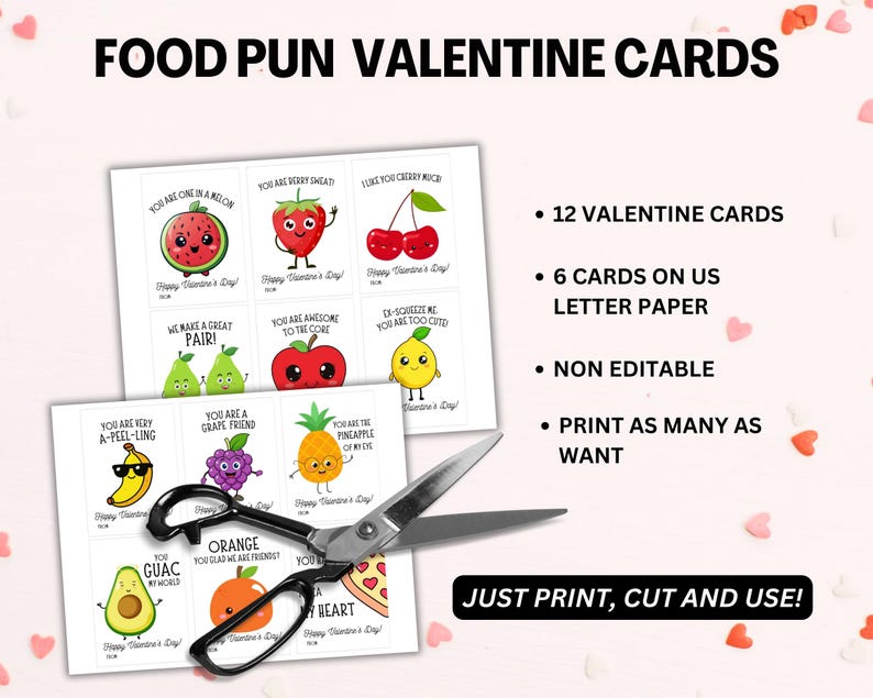 Food Pun Valentines Cards Printable Funny Punny Valentines Day Cards ...