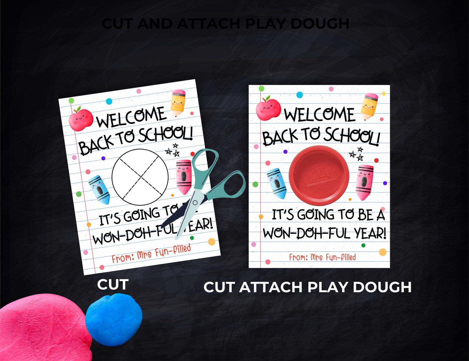 Back to School Play Dough Gift Tag, Meet the Teacher Play Dough Tag for ...