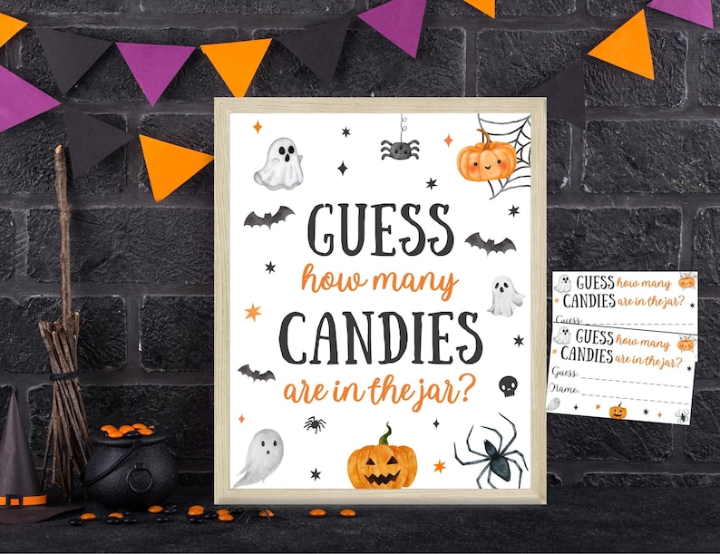 Halloween Candy Guessing Game, Halloween Game, Easy Halloween Party ...
