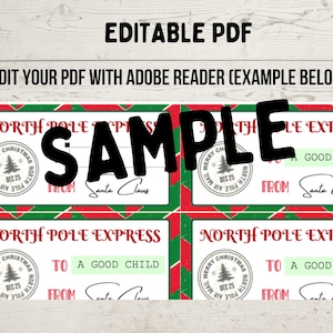 North Pole Gift Tag From Santa, Printable Christmas Gift Tag, Nice List ...