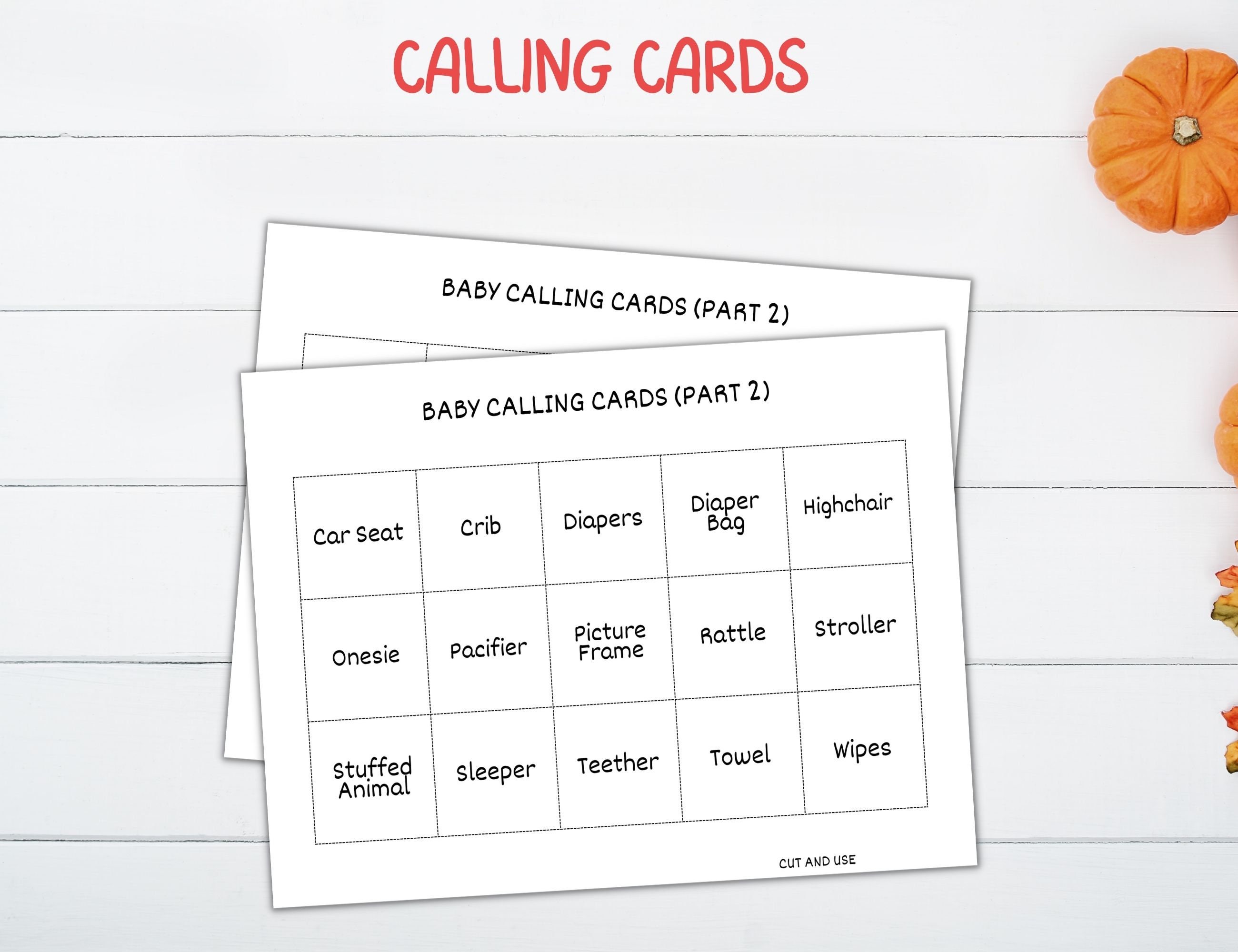 100 Pumpkin Fall Baby Shower Bingo Cards Printable, Autumn Fall Baby ...