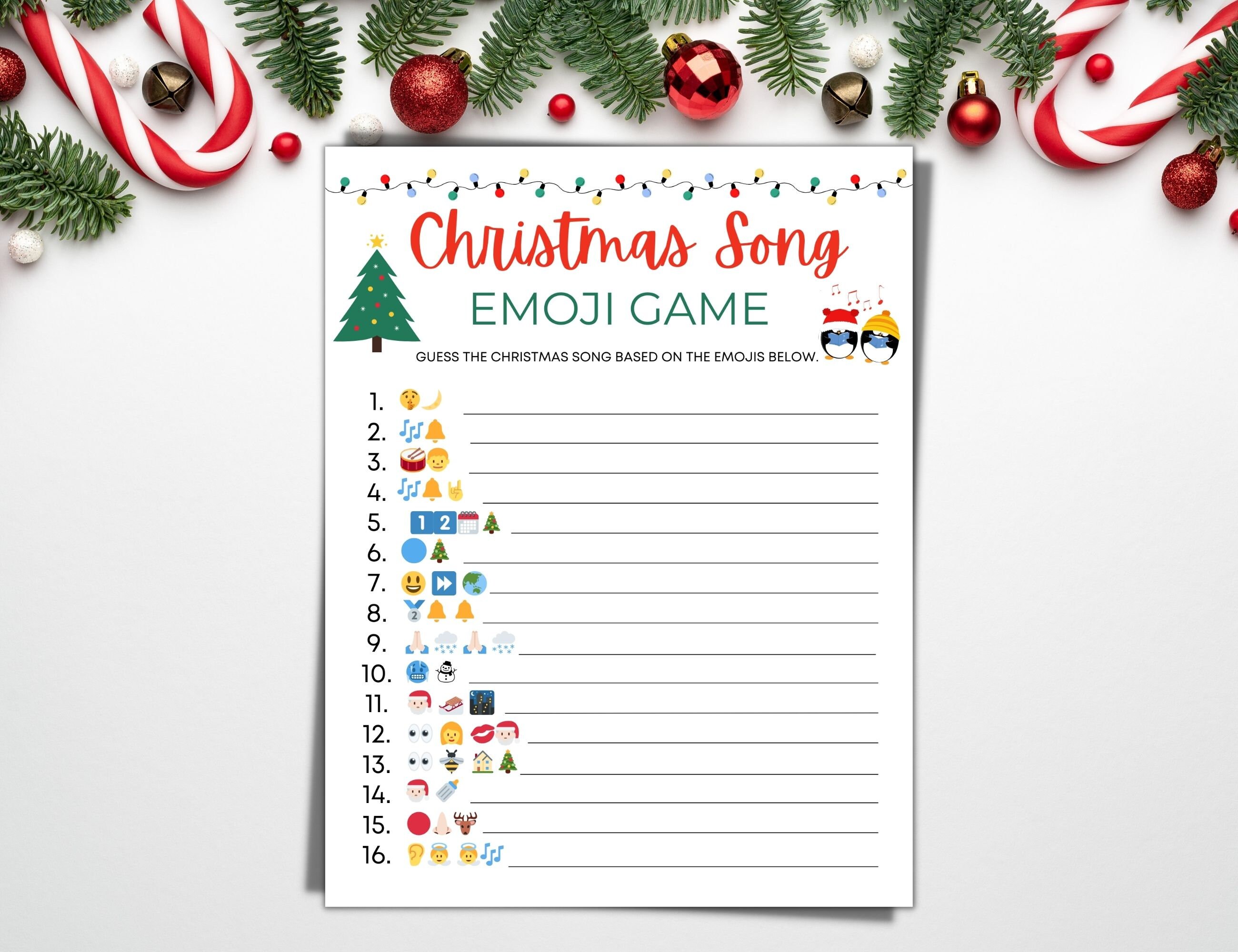 Christmas Songs Emoji Game, Fun Christmas Game, Christmas Songs Game ...