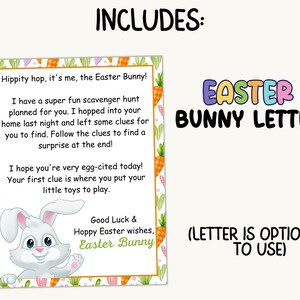 Easter Scavenger Hunt for Kids, Indoor Treasure Hunt Bunny Letter, Kids ...