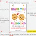 End of School Year Classmate Gift Tag, Friend Chip Cookie Bag Tag, Last ...