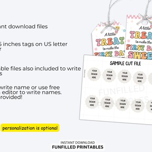 Back to School Teacher Gift Tag, First Day of School Teacher Gift ...