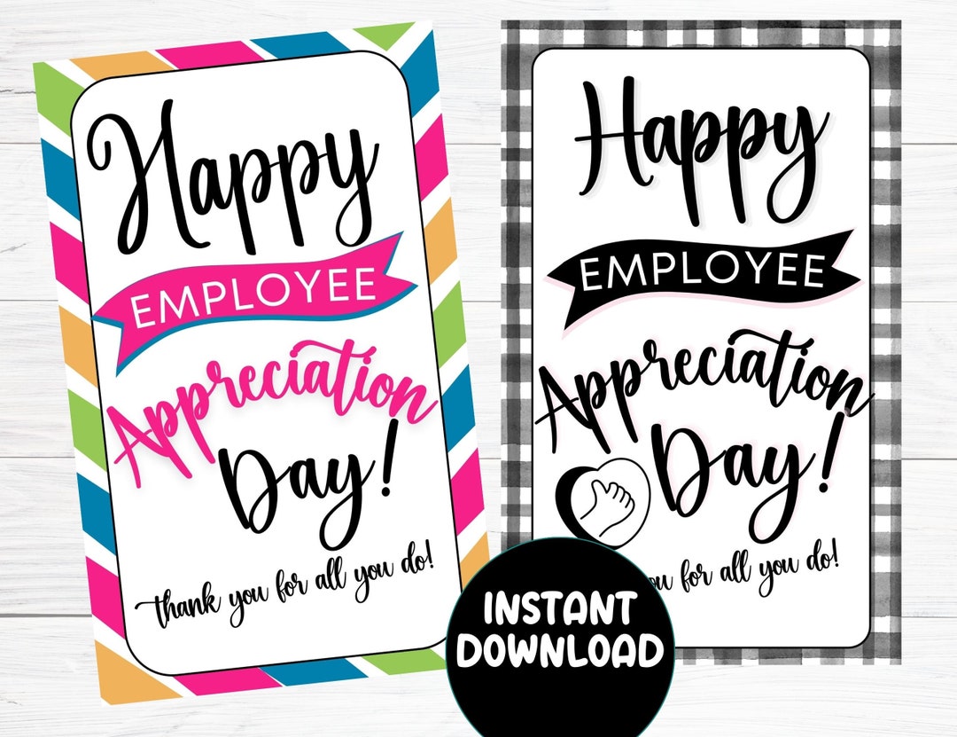 Employee Appreciation Day Tag Printable, Employee Appreciation Gift Tag ...